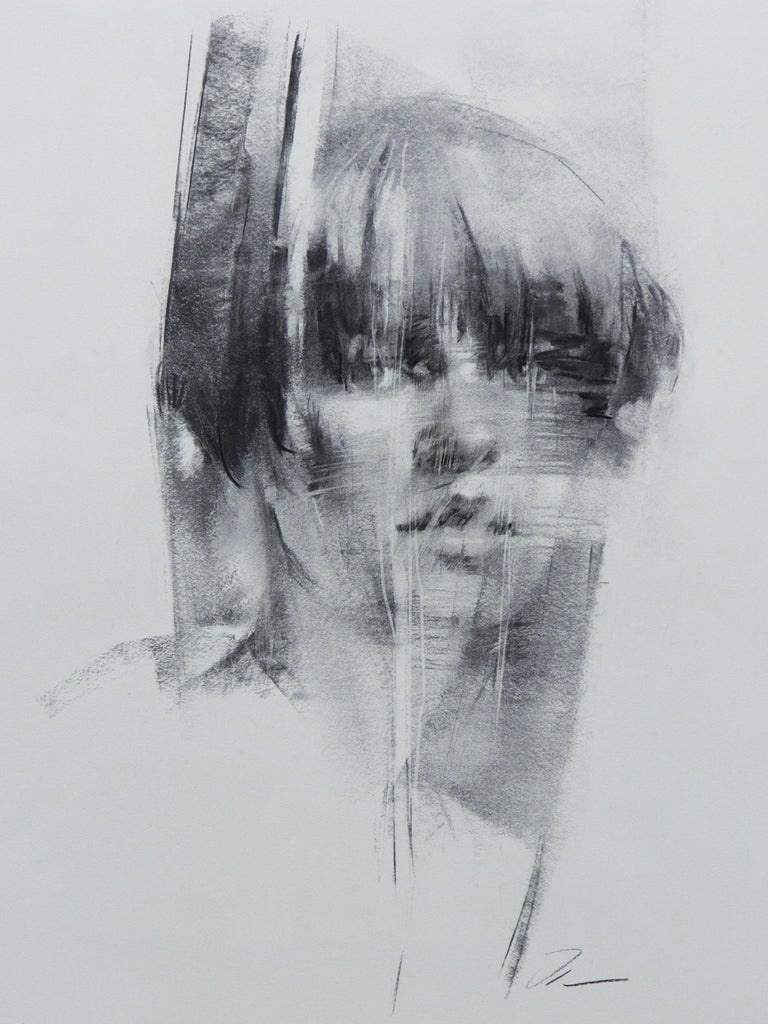 Shima Rabiee - "Figure #38," Charcoal Drawing For Sale at 1stDibs