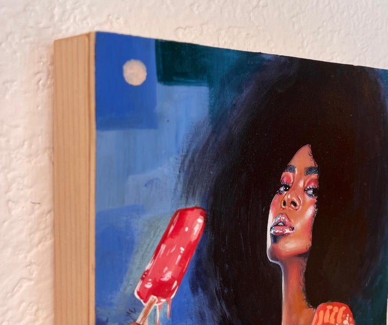 MJ Lindo - "The Cool Down," Oil Painting For Sale at 1stDibs
