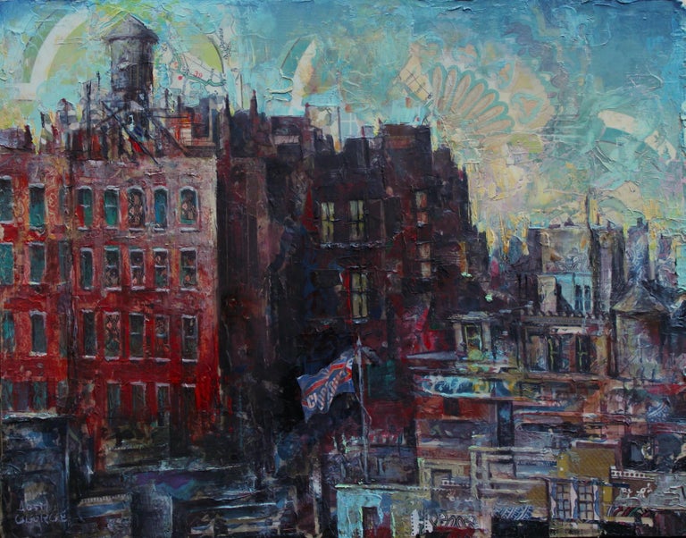 Josh George - "Country of Clorox," Mixed Media Painting For Sale at 1stDibs