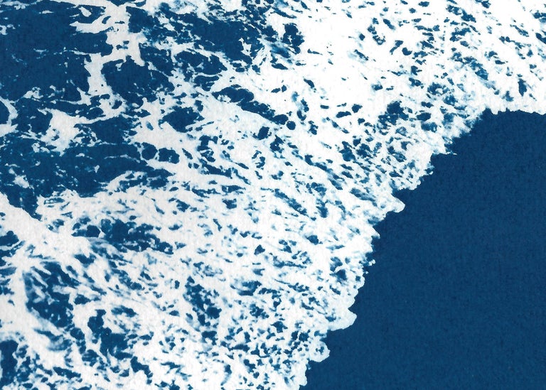 Kind of Cyan - Nautical Diptych of Deep Blue Sandy Shore, Original ...