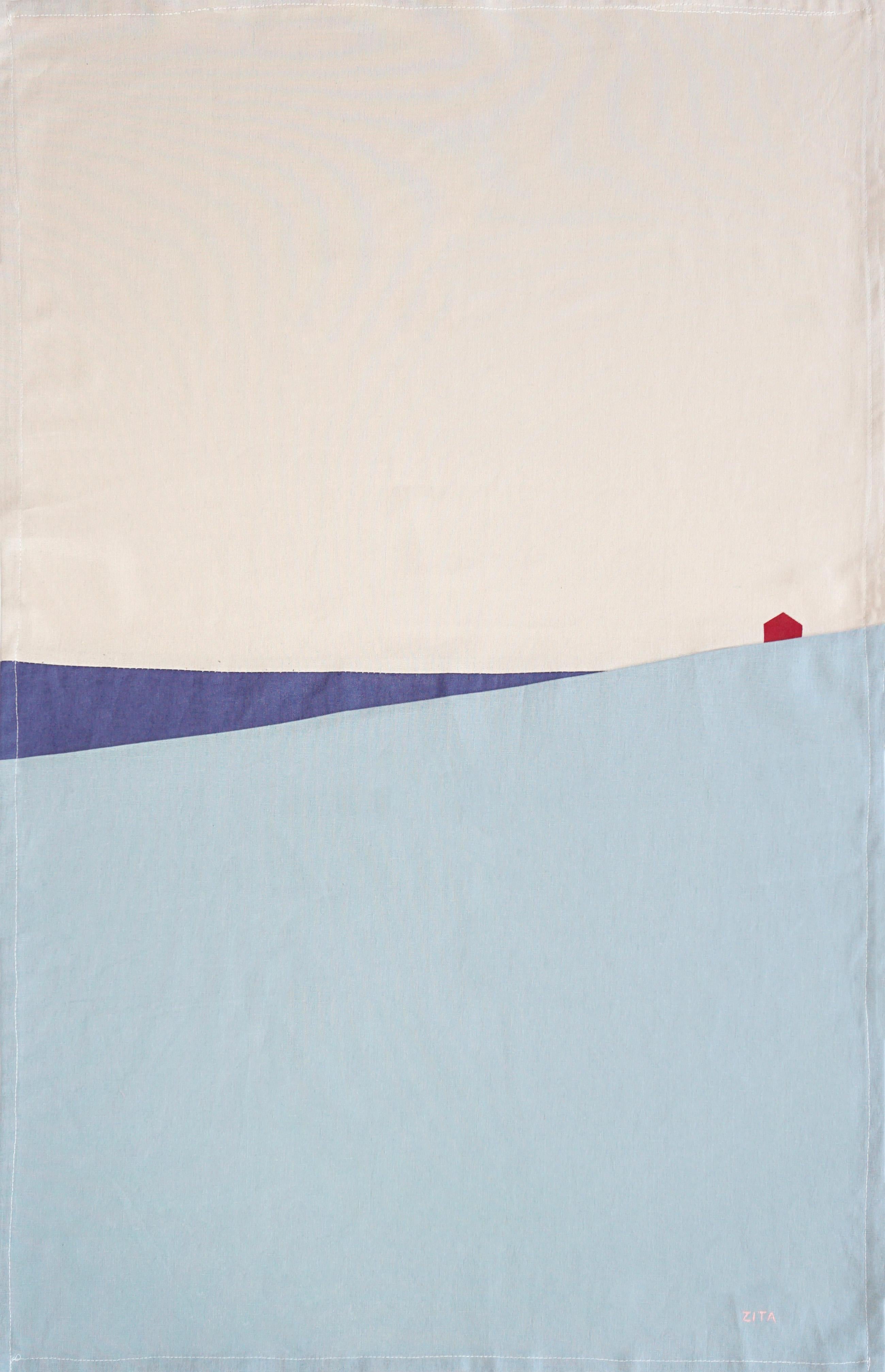 Zita Chocarro - Arctic Beach Sunset, Geometric Patchwork Minimalist ...