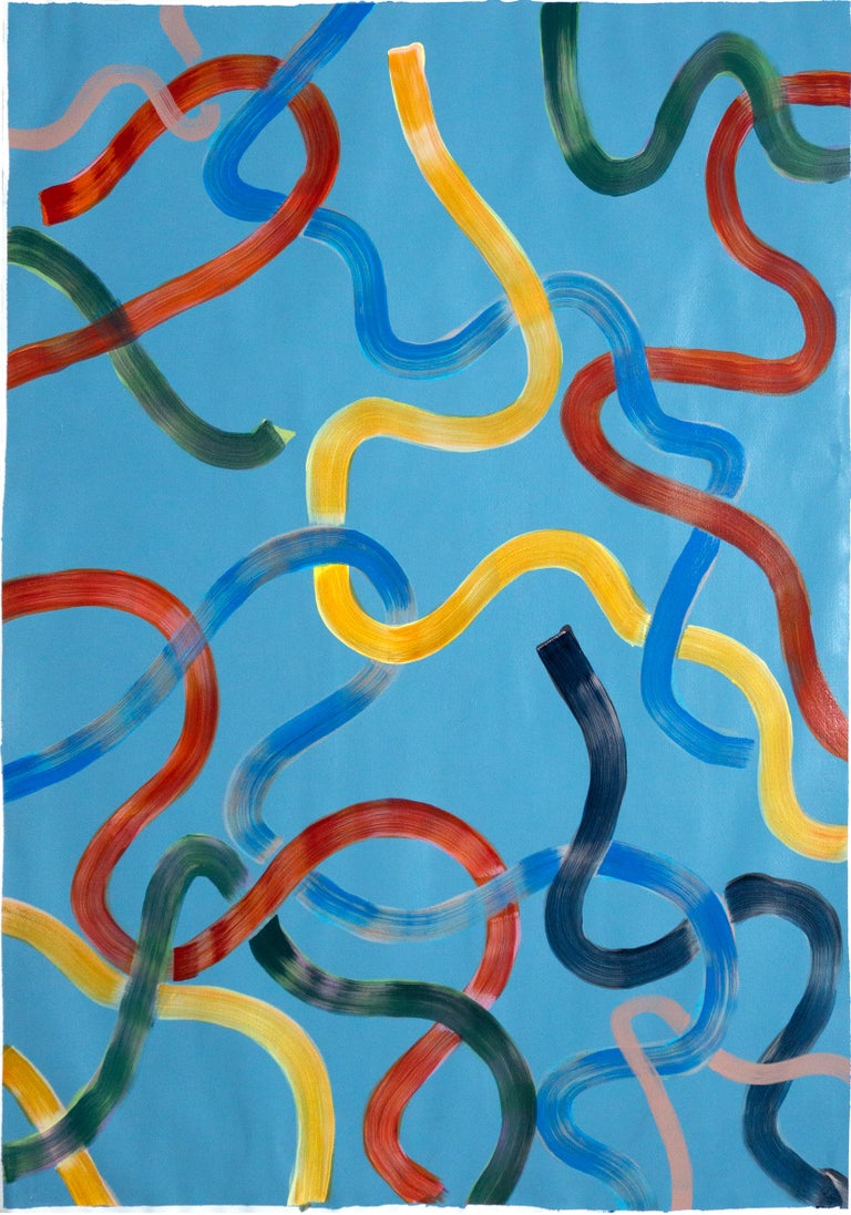 Natalia Roman - Vivid Primary Colors on Turquoise, CMYK Abstract ...