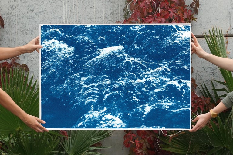Kind of Cyan - Pool Water Bubbles, White and Blue Abstract Shapes ...