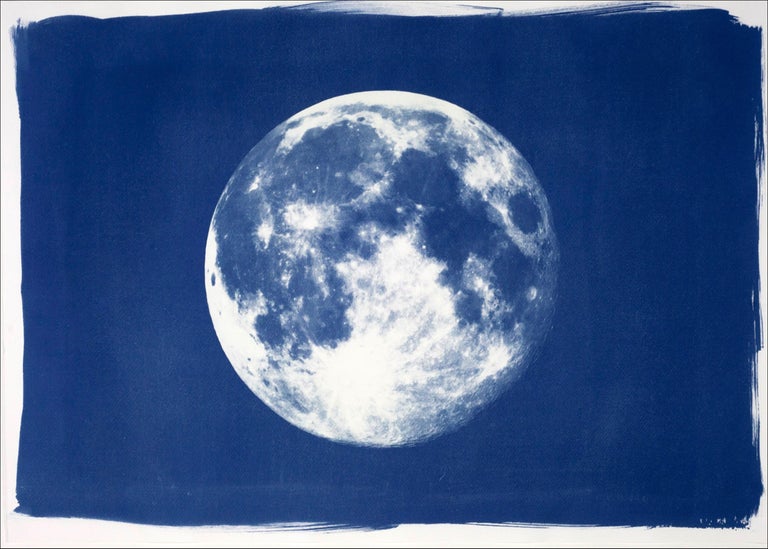 Kind of Cyan - Blue Moon, Cyanotype on Watercolor Paper, 100x70cm, Full ...