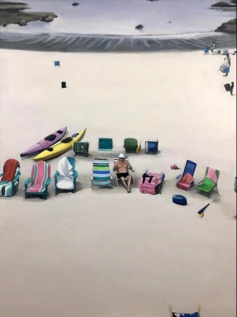 Stephen Coyle 1 - The Gathering, peinture originale de plage de Stephen ...