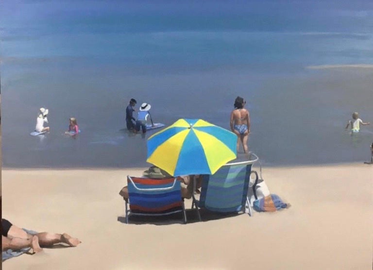 Stephen Coyle 1 - Receding Tide, original beach painting by Stephen Coyle at 1stDibs