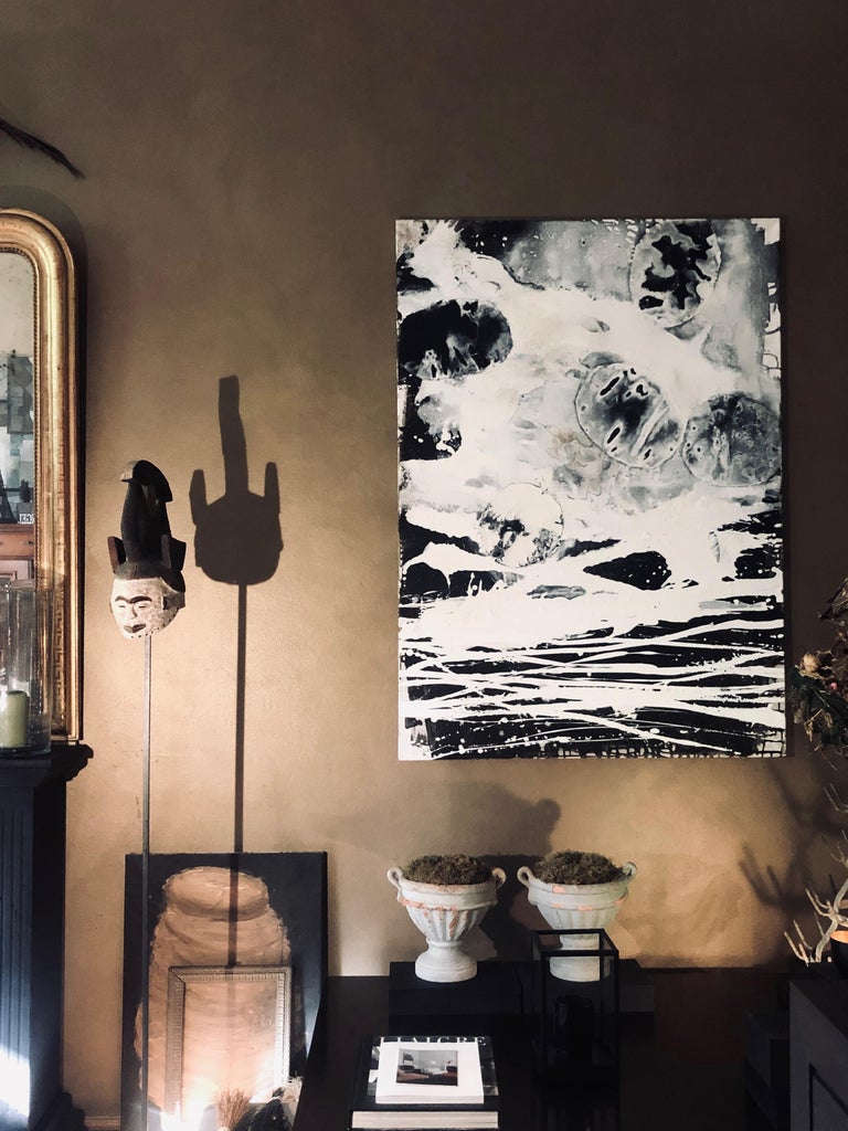 Hildur Ines - Ines Hildur German Artist "Snow Field" Mixed-Media on ...