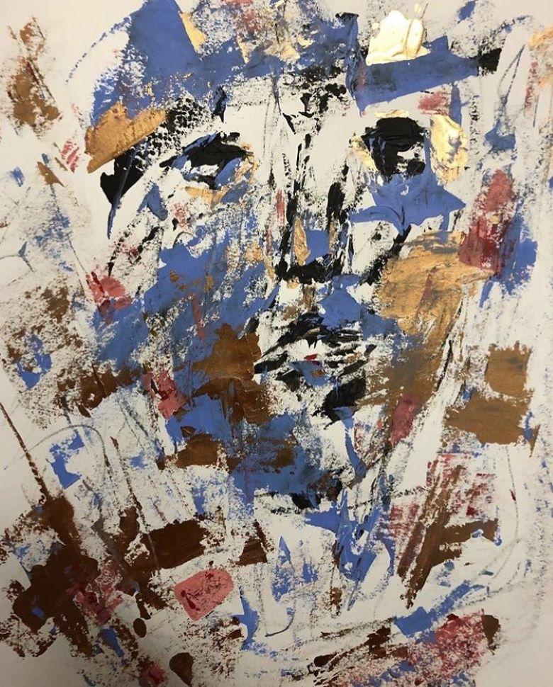 Paul Kaplan - Pivotal - Mixed Media Painting on Paper, Bright, Vibrant ...