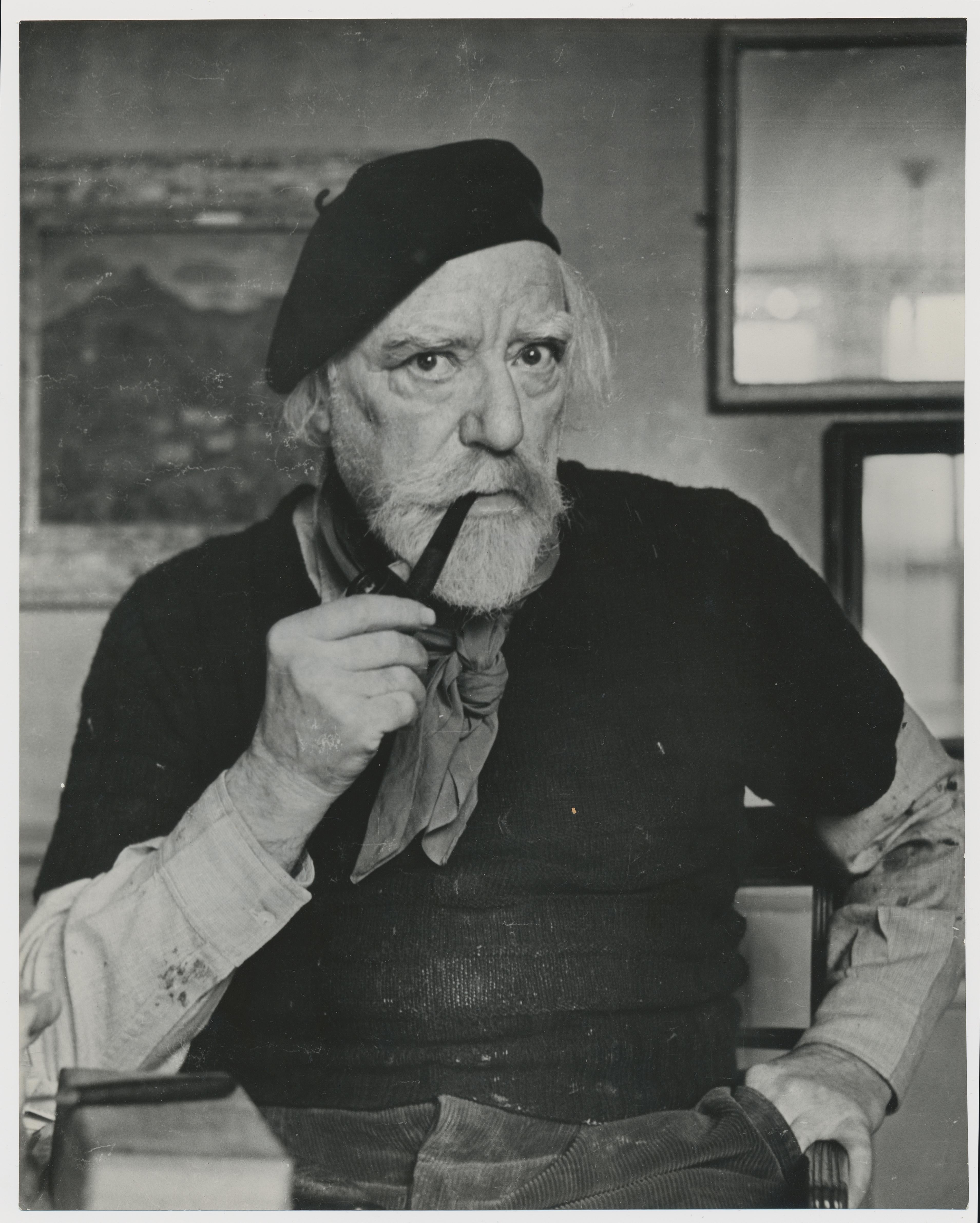 Allan Gordon Chappelow - Portrait of painter Augustus John, by Allan ...