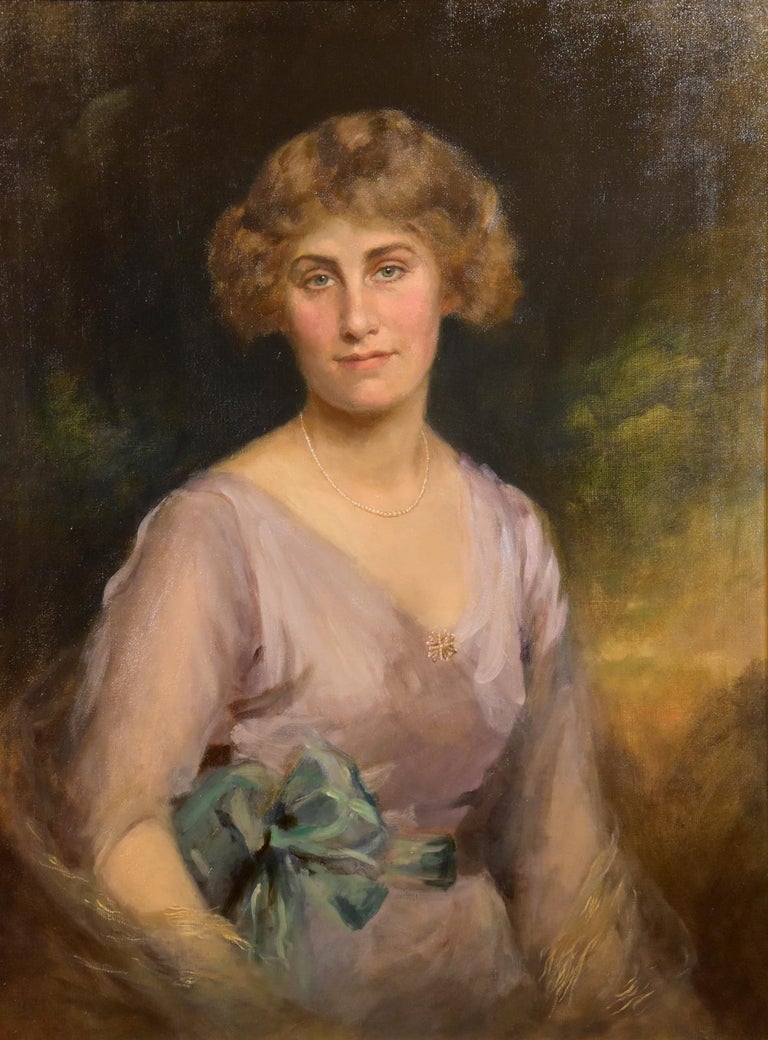 Edward Patry - Oil Painting by Edward Patry “Portrait of Phyllis Pearce ...