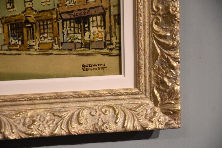 Godwin Bennett - Oil Painting by Godwin Bennett "High Street, Wimborne ...