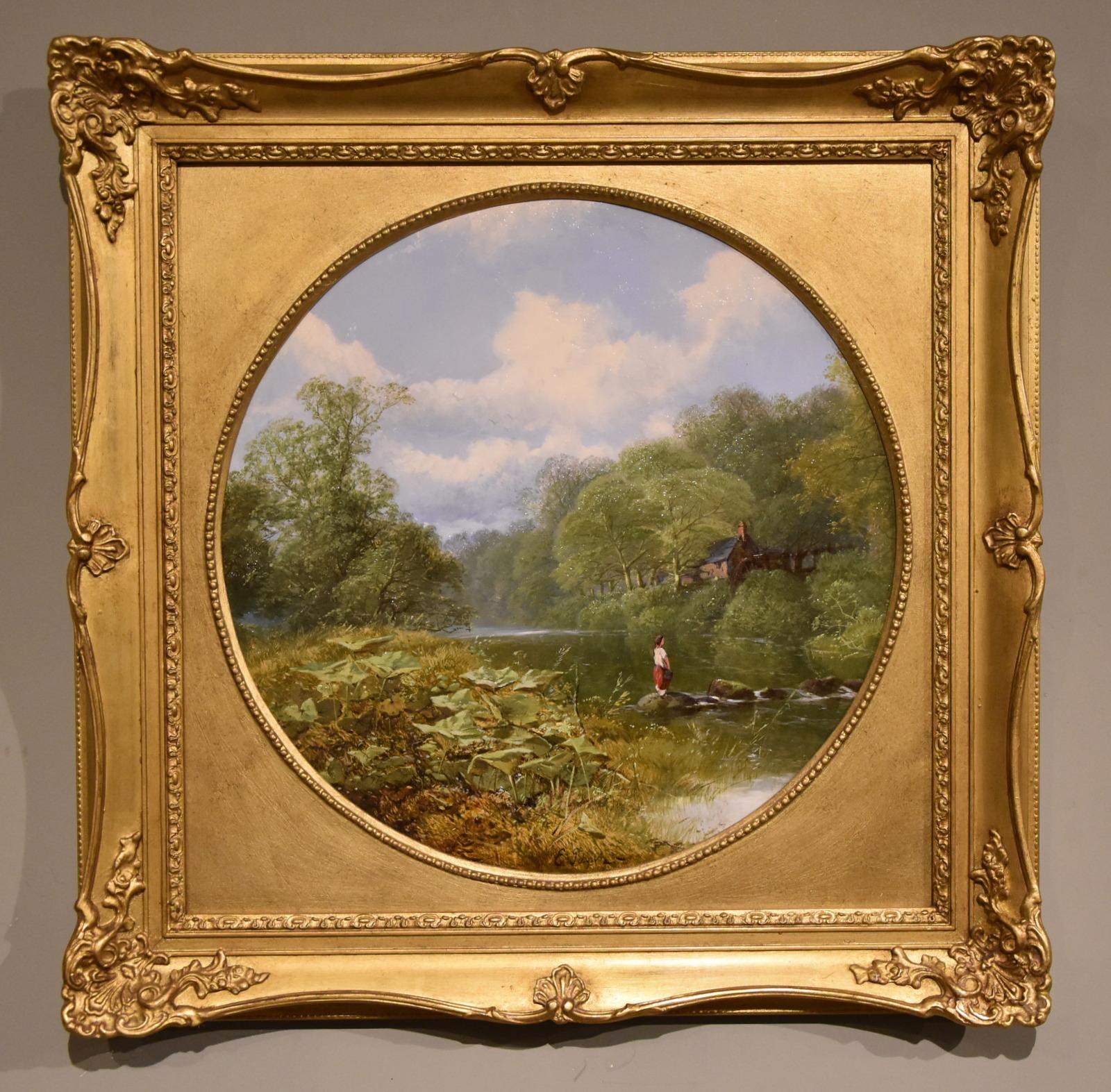 Edwin Taylor - Oil Painting Pair by Edwin Taylor "An Old Mill on the ...
