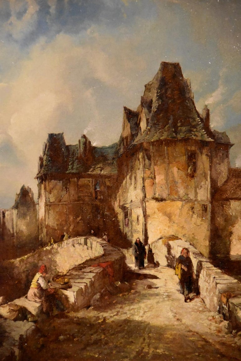 Alfred Montague - Oil Painting by Alfred Montague “A Back Street in ...