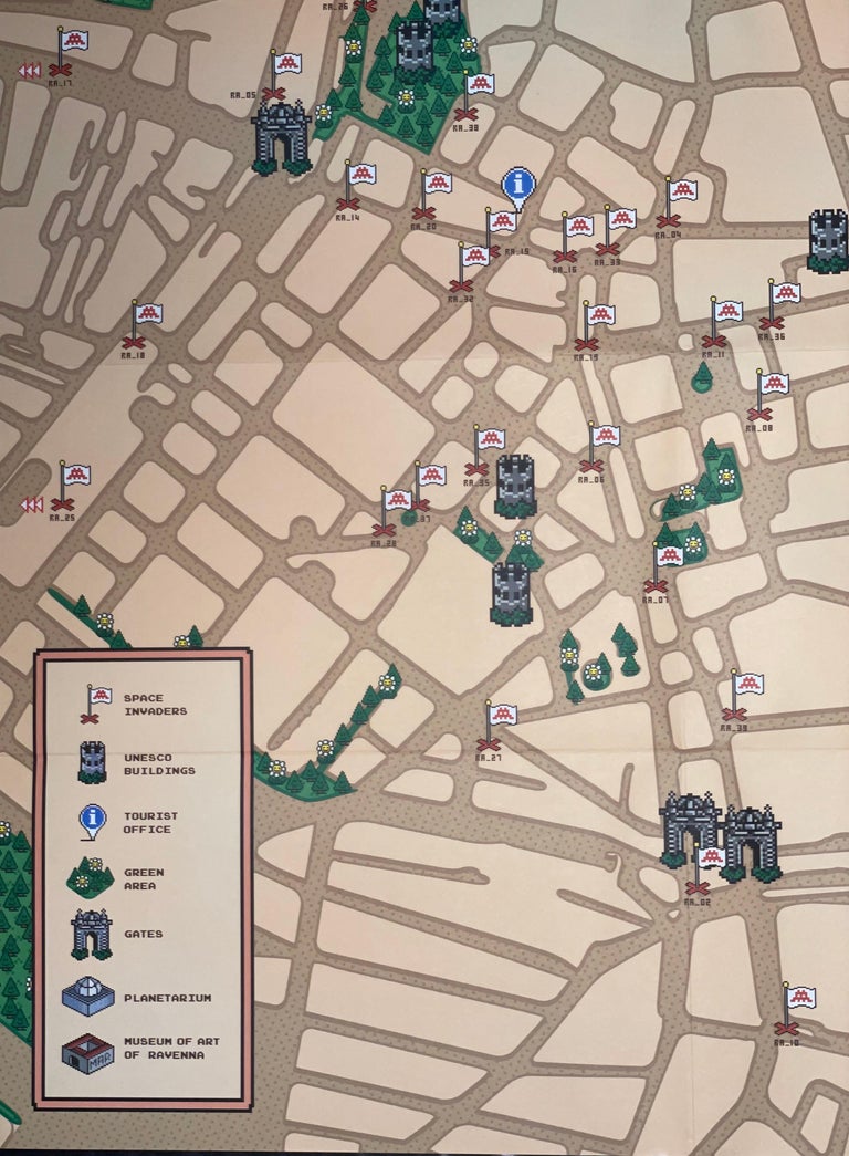 Invader - Space Invader Map Ravenna Invasion 2017 Print Street Art ...