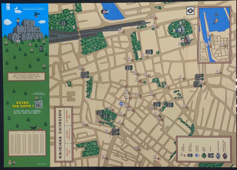 Invader - Space Invader Map Ravenna Invasion 2017 Print Street Art ...