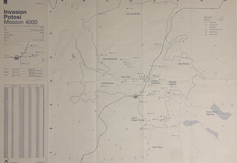 Invader - Space Invader Invasion Potosi Map 27 Street Art For Sale at ...