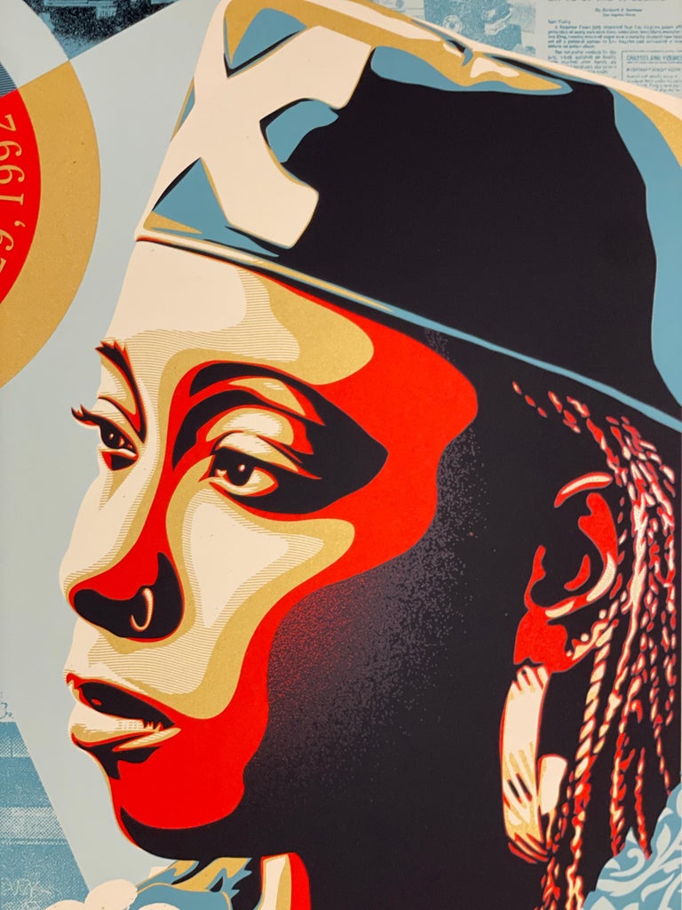 Shepard Fairey - Shepard Fairey Screen Print "Eye's On The King Verdict ...