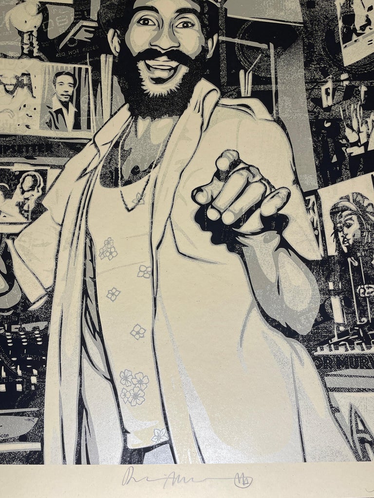 Shepard Fairey - Shepard Fairey "Scratch The Wire" Screenprint ...