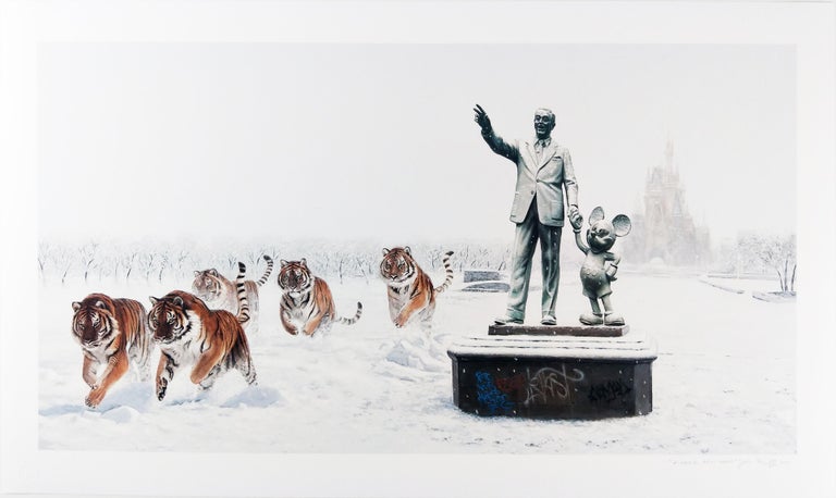 Josh Keyes - A Whole New World, Josh Keyes Street Art Print from Banksy ...