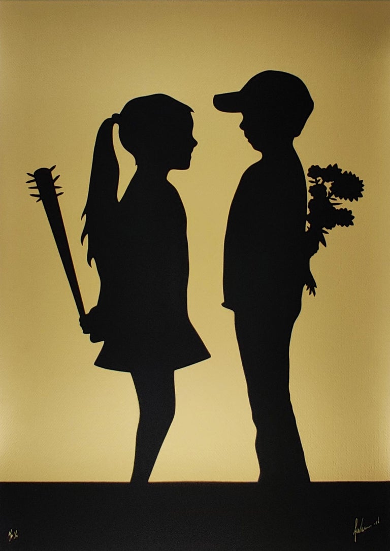 FAKE - Fake Love (Gold) - Contemporary Street Art Print For Sale at ...