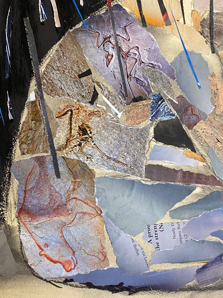 Audrey Anastasi - Rain, mystery, collage, figure, dark color, night ...