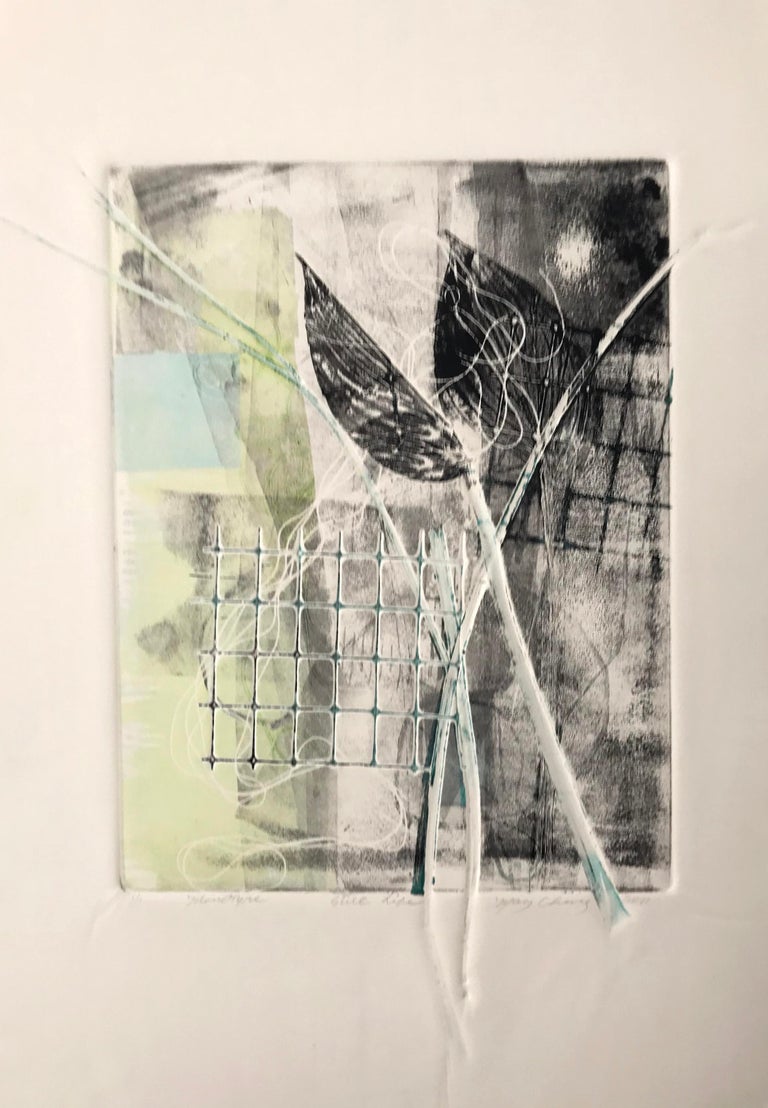 Mary Chang - Still Life, abstact monotype, nature For Sale at 1stDibs
