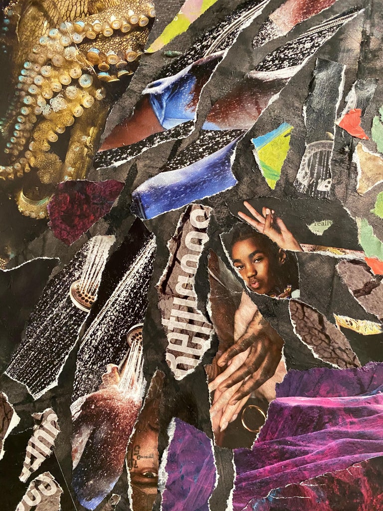 Audrey Anastasi - Scripture Tapestry, collage with woman and Biblical ...