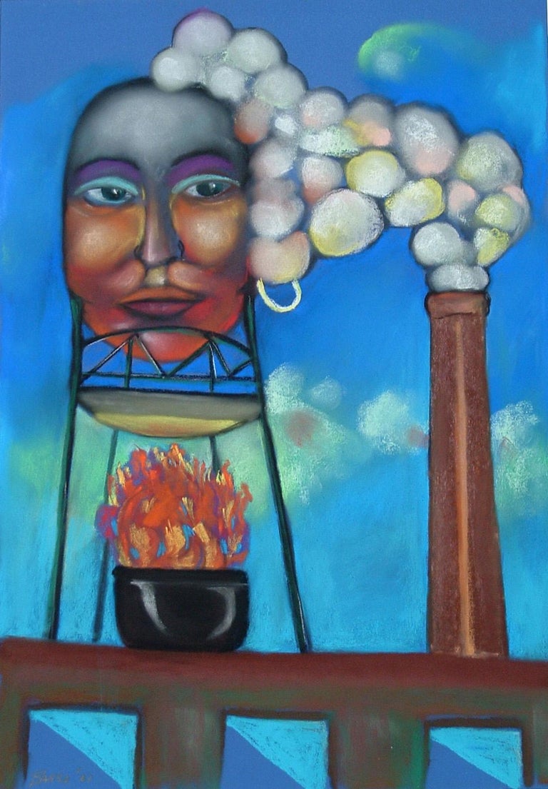 Stephen Basso - Smokestack, bright colour masks urban setting romantic ...