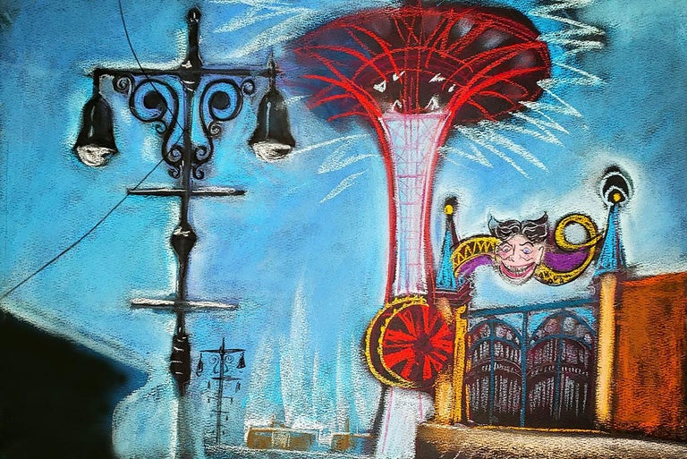 Janet Morgan - Lights, Parachute Jump and Smile, Coney Island, colorful ...
