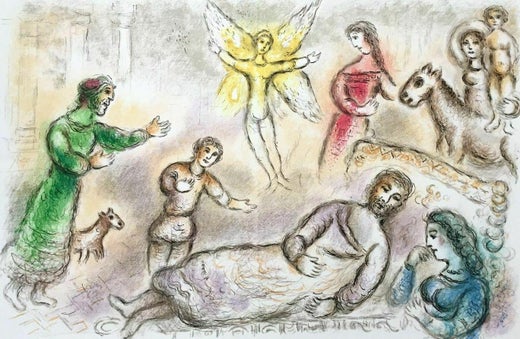 Marc Chagall - Jacob and the Angels at 1stDibs