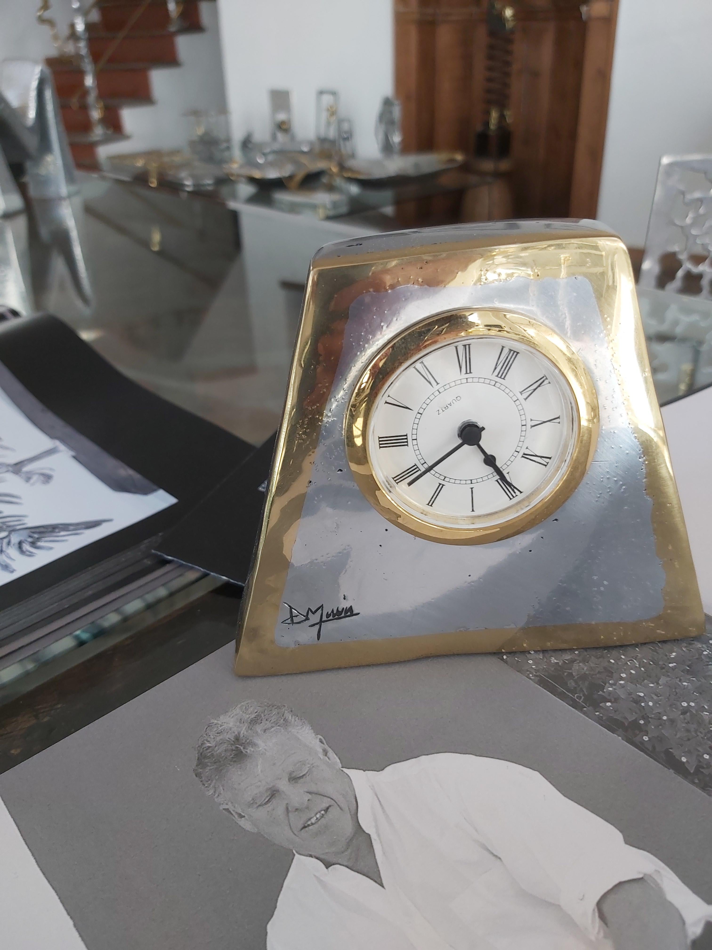 David Marshall - David Marshall Metal Original Trapeze Clock Brass ...