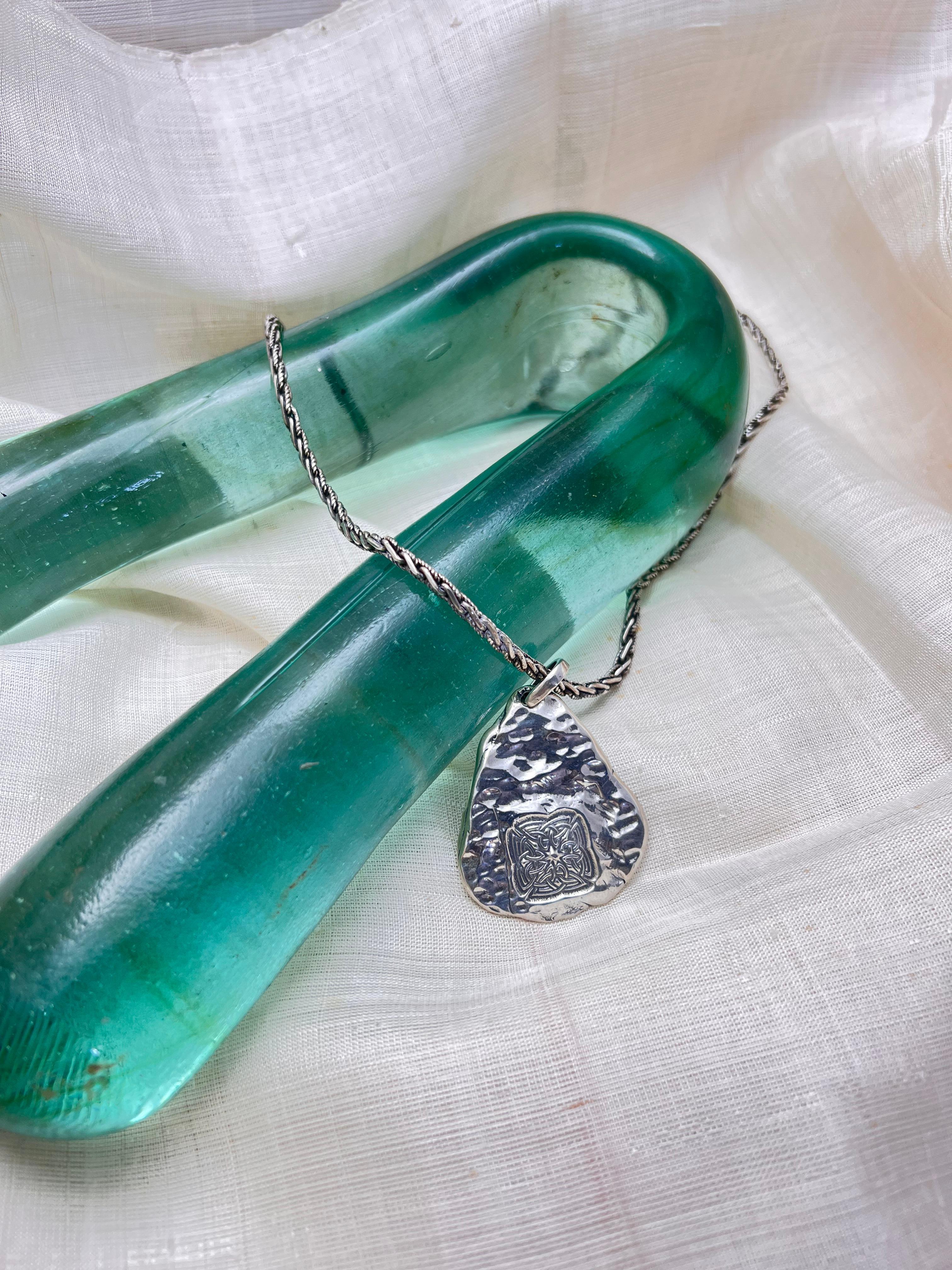 David Marshall - Celtic Silver Pendant J 003 with 50cm Silver Chain ...