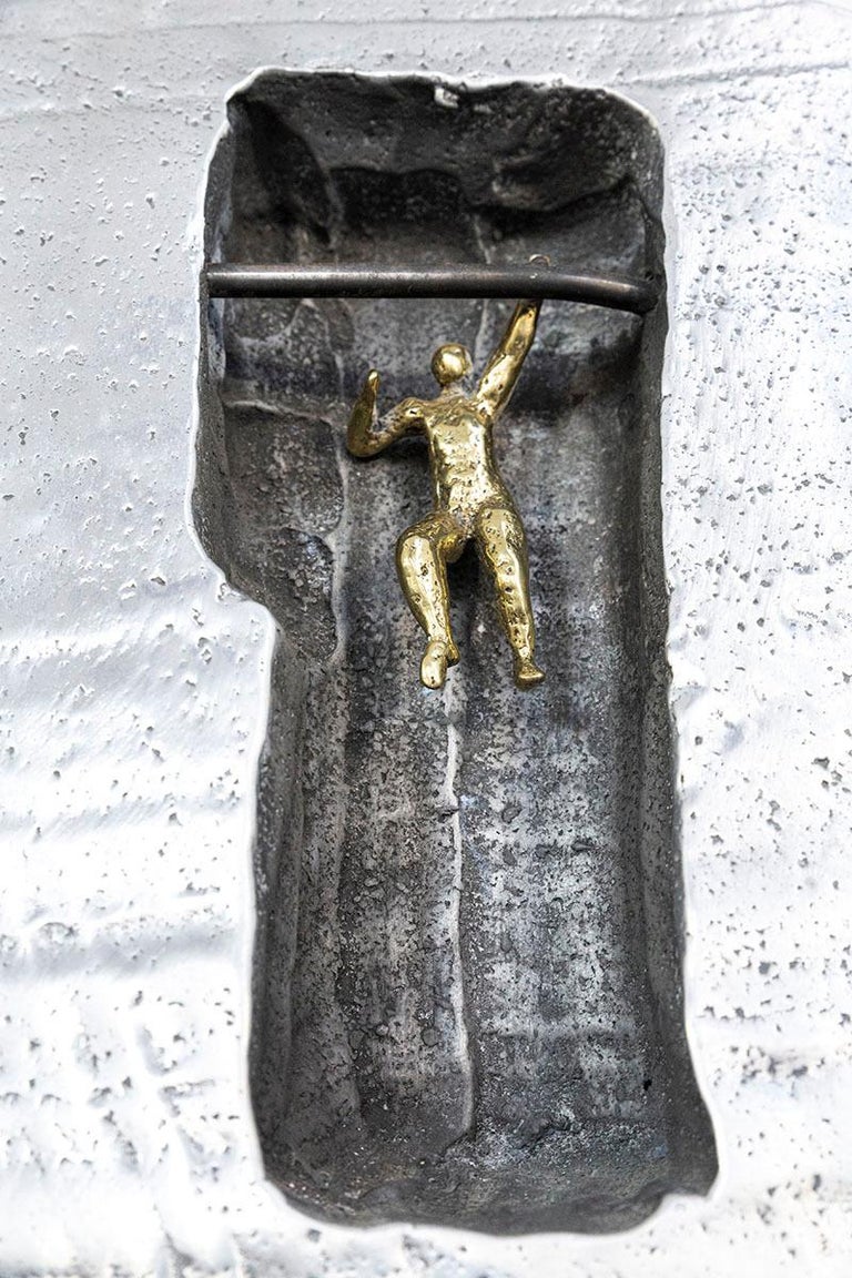 David Marshall - Abstract Mural Modern Wall Sculpture Brass Aluminium ...