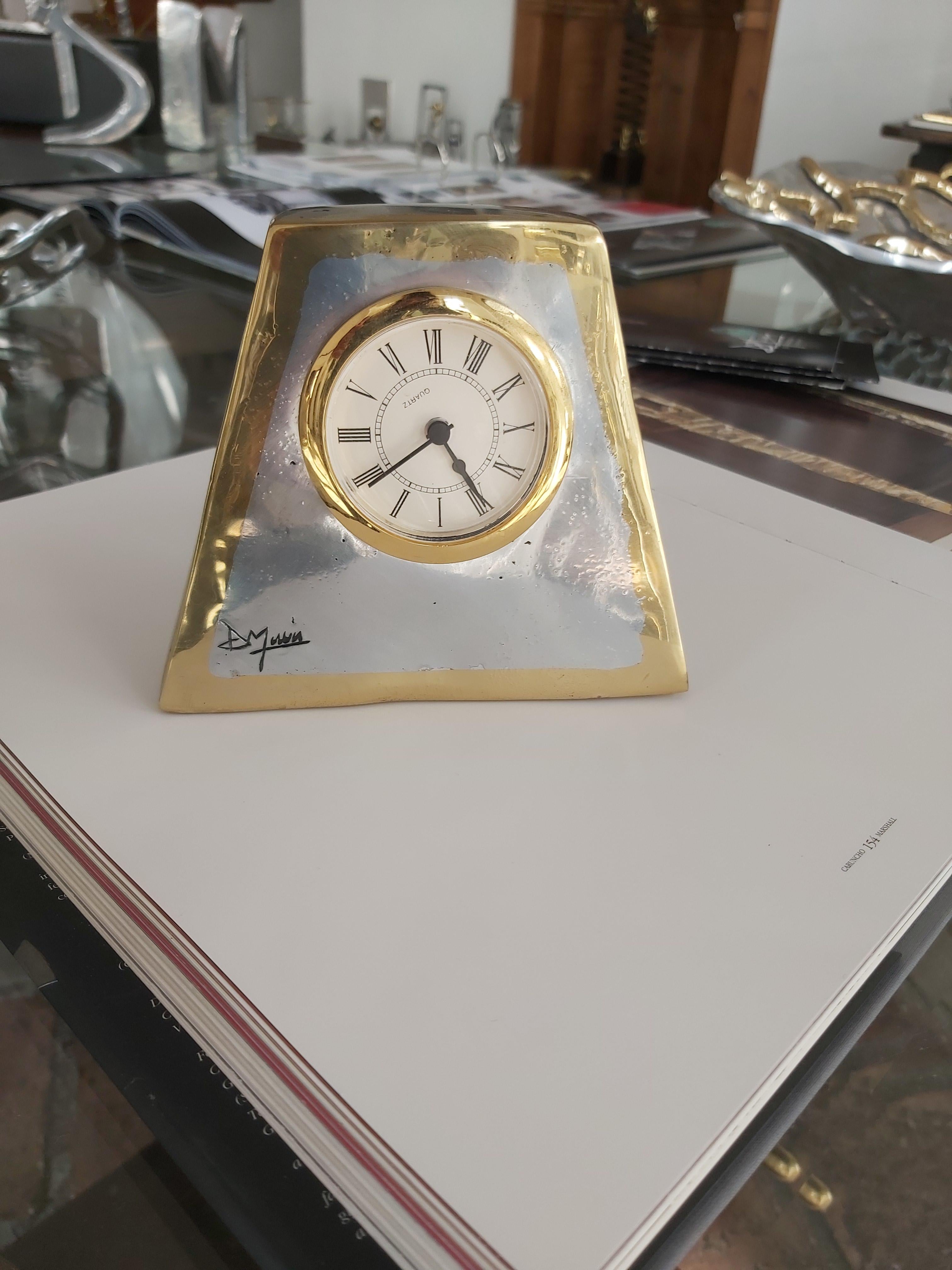 David Marshall - David Marshall Metal Original Trapeze Clock Brass ...