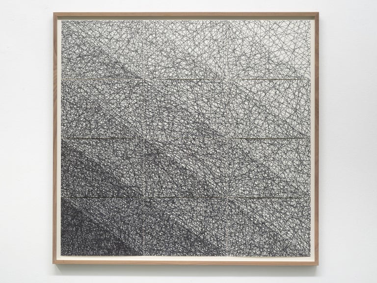Ignacio Uriarte 1 - "Diagonal ruler line structure" / Drawing, black ...