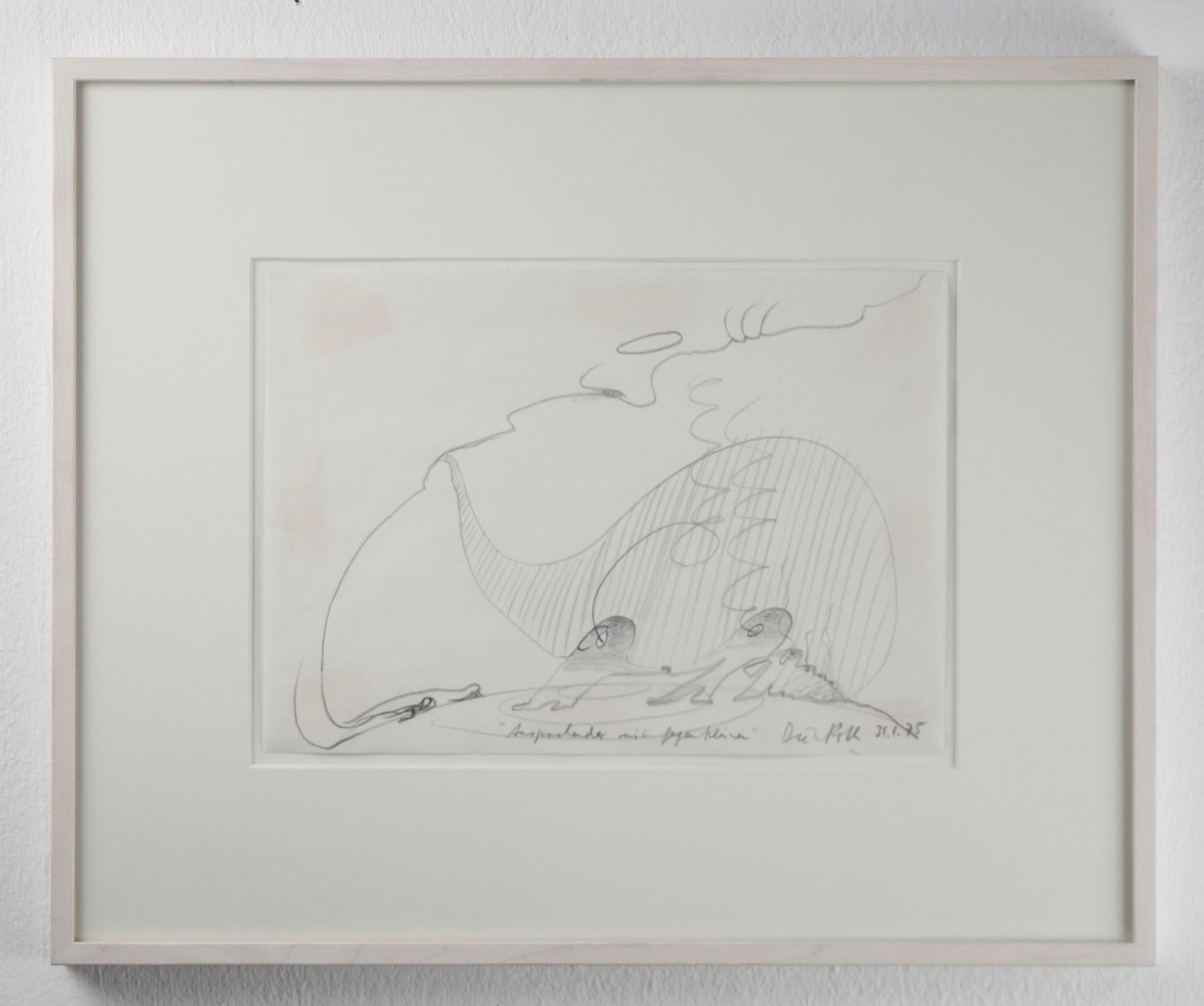 Dieter Roth - "Ansprechender mit Gegenklein", original pencil drawing ...