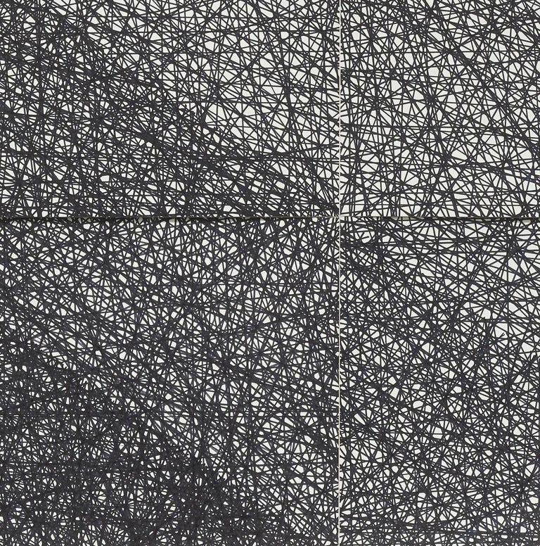 Ignacio Uriarte 1 - "Diagonal ruler line structure" / Drawing, black ...