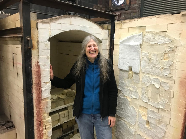 Rene Murray - "CASTLE CHANCELLOR", porcelain clay sculpture, turquoise ...