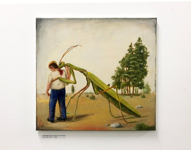 Tony Geiger - "SATURDAY AFTERNOON", painting, surrealist dream, giant ...