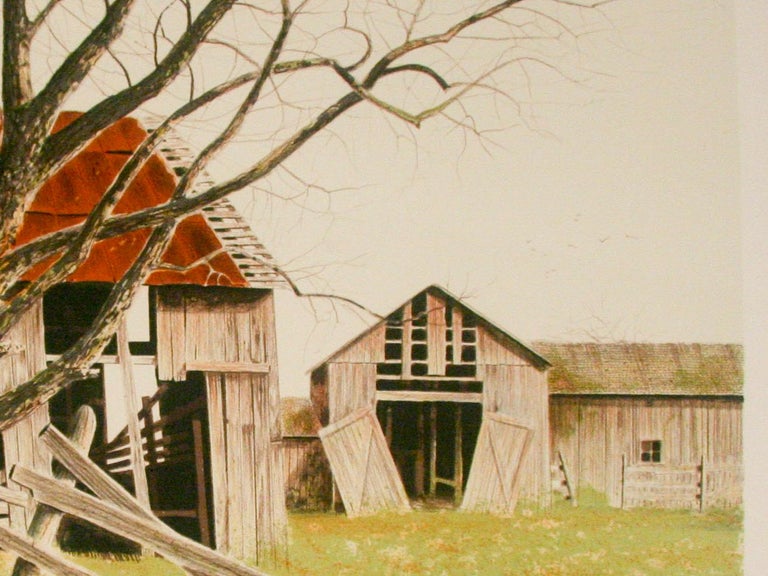 Wayne Cooper - "Old Barn, " Signed Print, American Landscape For Sale ...
