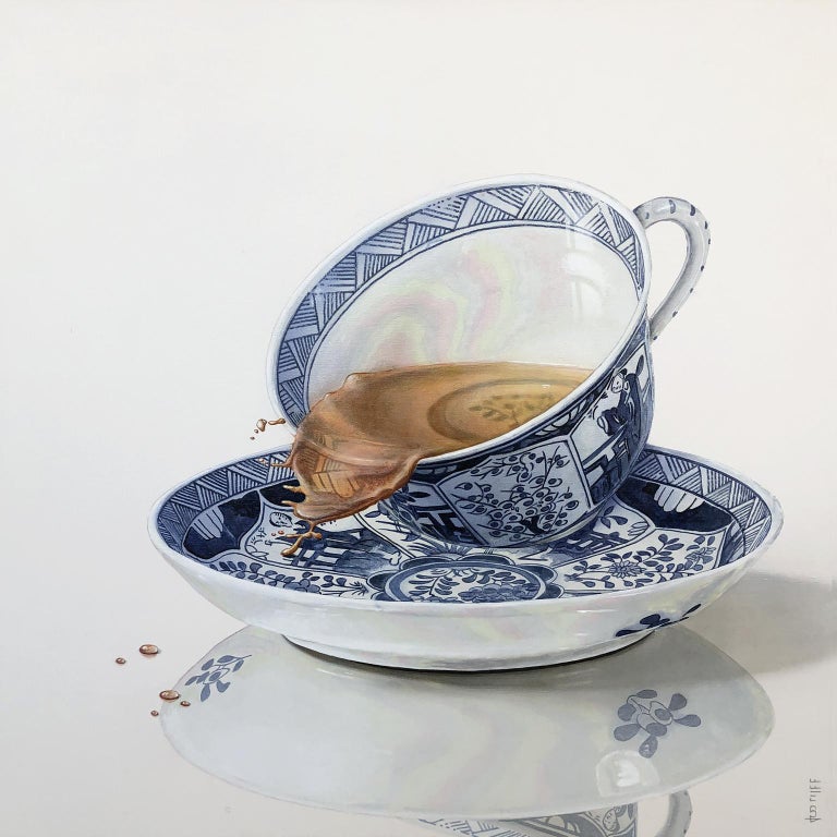 Jos Rijff - Tea - Contemporary Hyper Realist Still Life Oil Painting ...