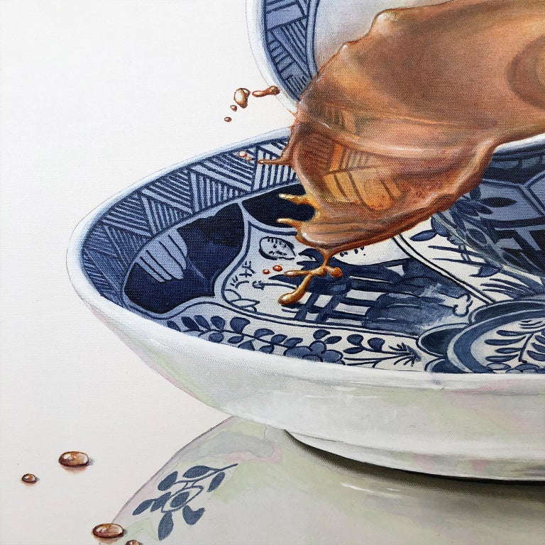 Jos Rijff - Tea - Contemporary Hyper Realist Still Life Oil Painting ...
