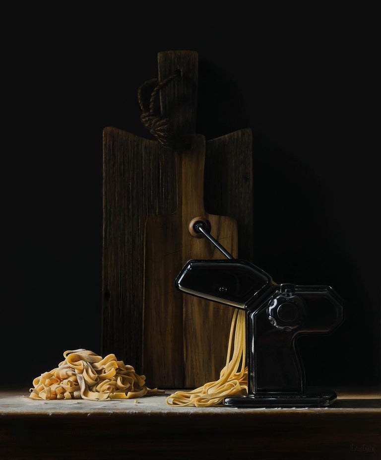 Contemporary Hyper Realist Acrylic Painting : Pasta Machine For Sale at ...