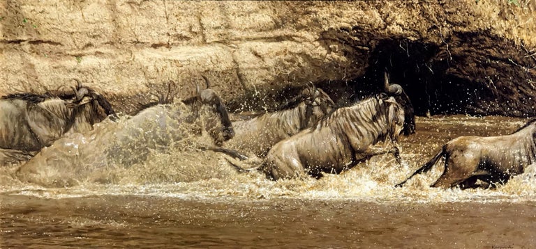 Tony Karpinski - Wildebeest Crossing For Sale at 1stDibs