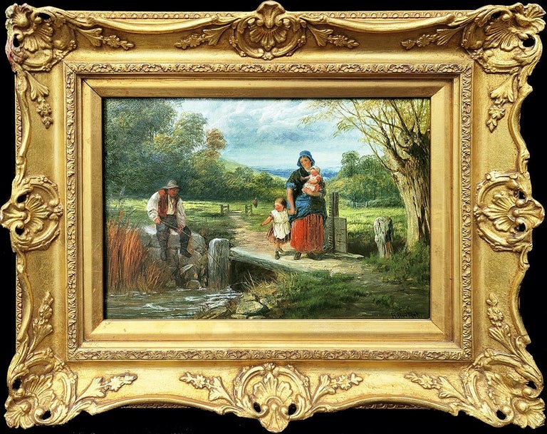 Henry Herbert - Fishing in the Stream For Sale at 1stDibs