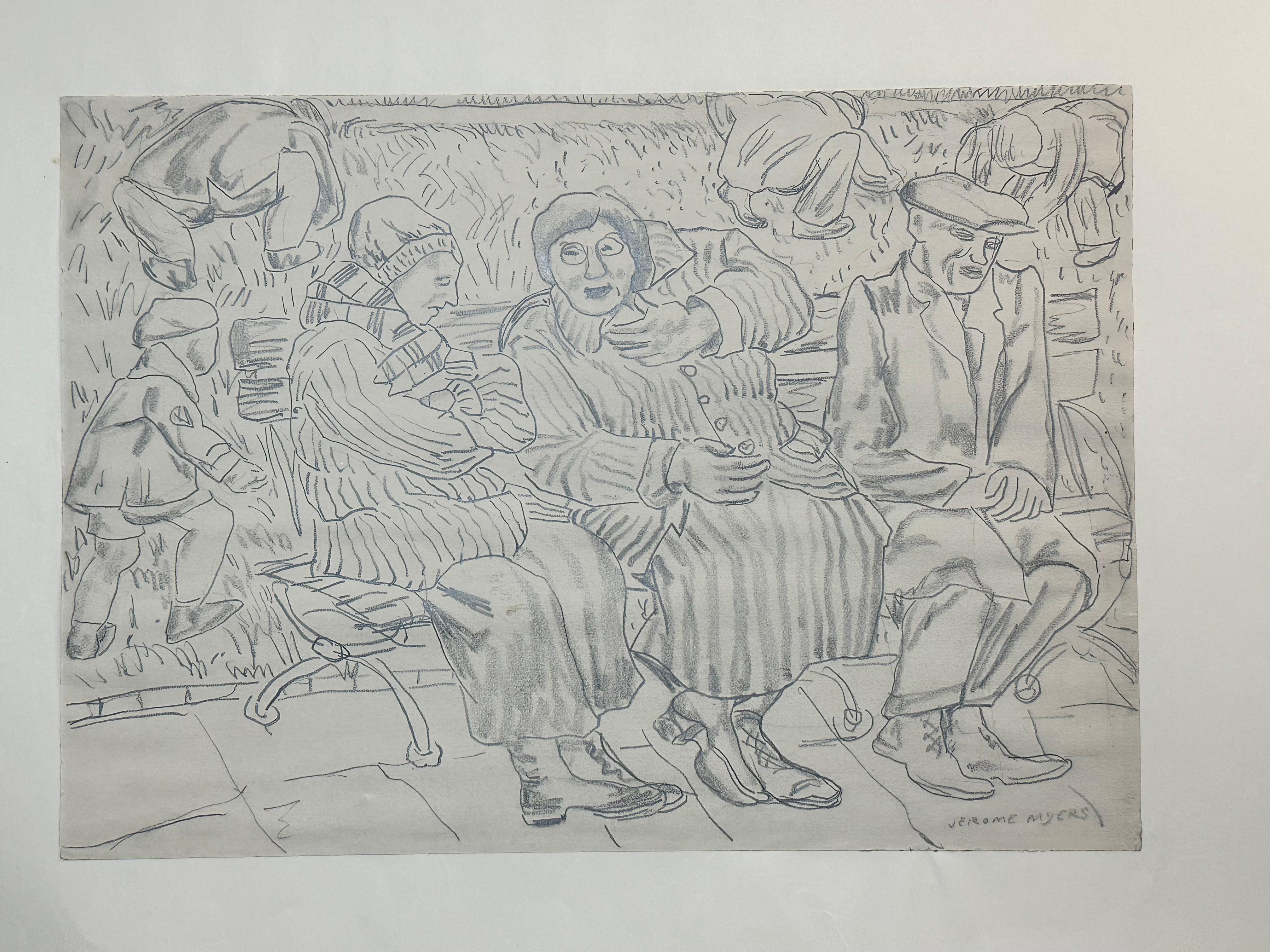 Jerome Myers - Untitled Drawings For Sale at 1stDibs