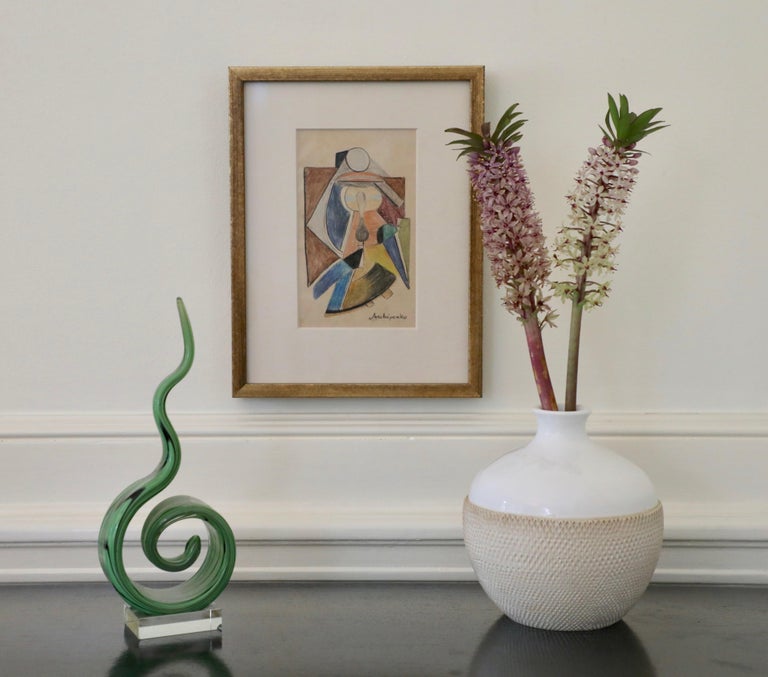 Alexander Archipenko - Cubist Figural Work on Paper at 1stDibs