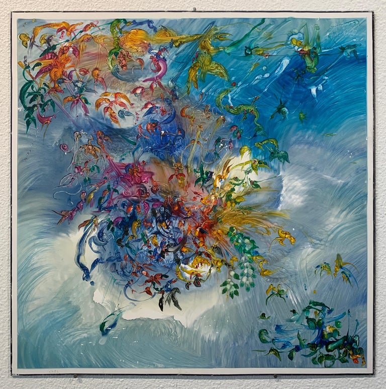 Reginald Pollack - Reginald Pollack "Picasso's Loves" Abstract Oil on ...