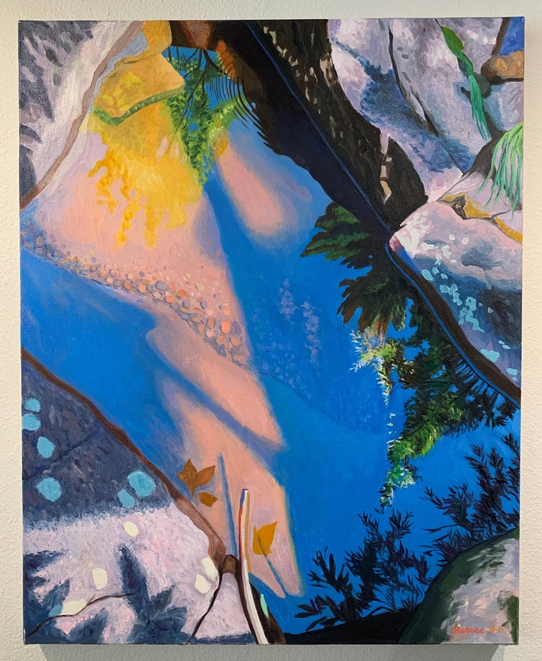 James Burpee - Small Enclosed Pool, James Burpee Oil on Canvas ...