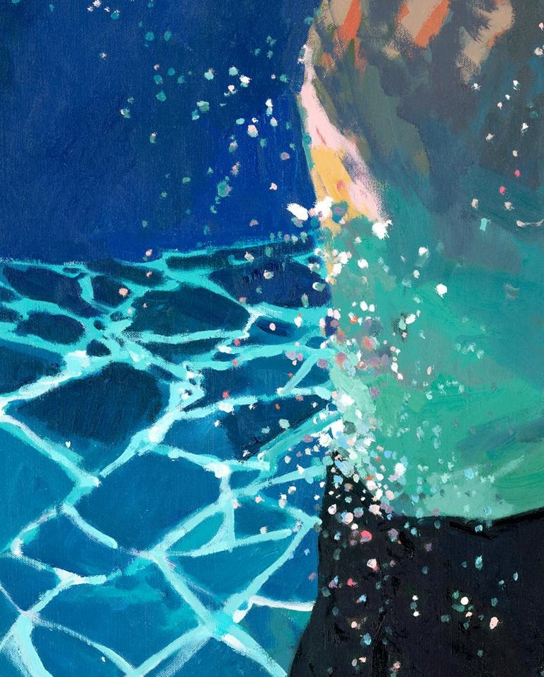 Samantha French - Up From Below, Samantha French Oil on Canvas Swimming ...